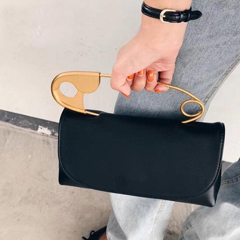 Safety Pin Handle Handbag – ODDSALTBoutique